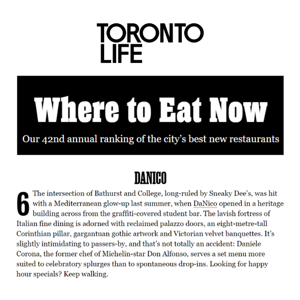 DaNico Toronto 2023 | Press